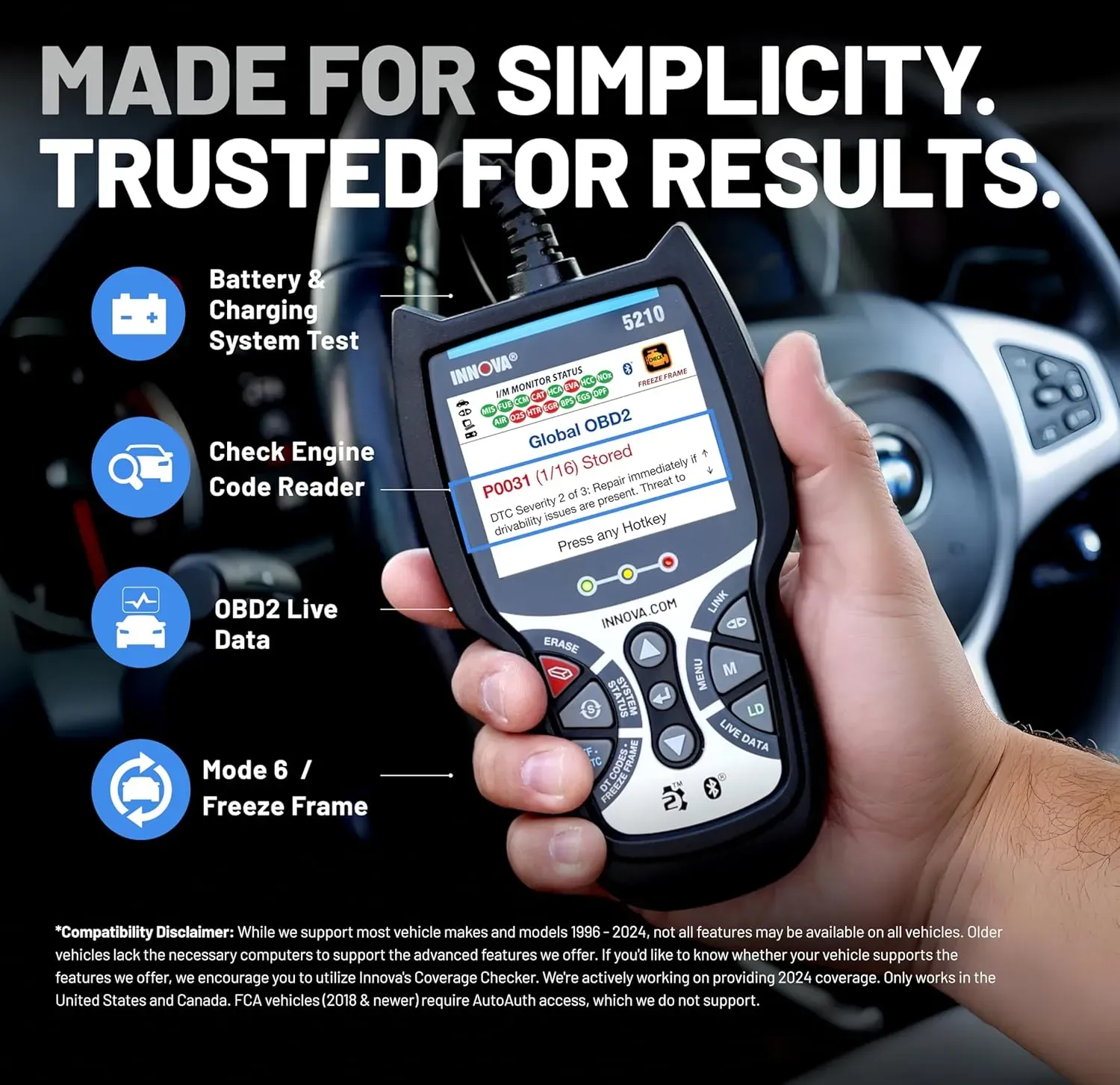 Innova 7111 - Special Offer for Bidirectional OBD2 Scanner